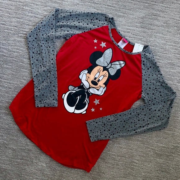 Disney | Shirts & Tops | Nwt Disney Girls Minnie Mouse Long Sleeve Tee ...